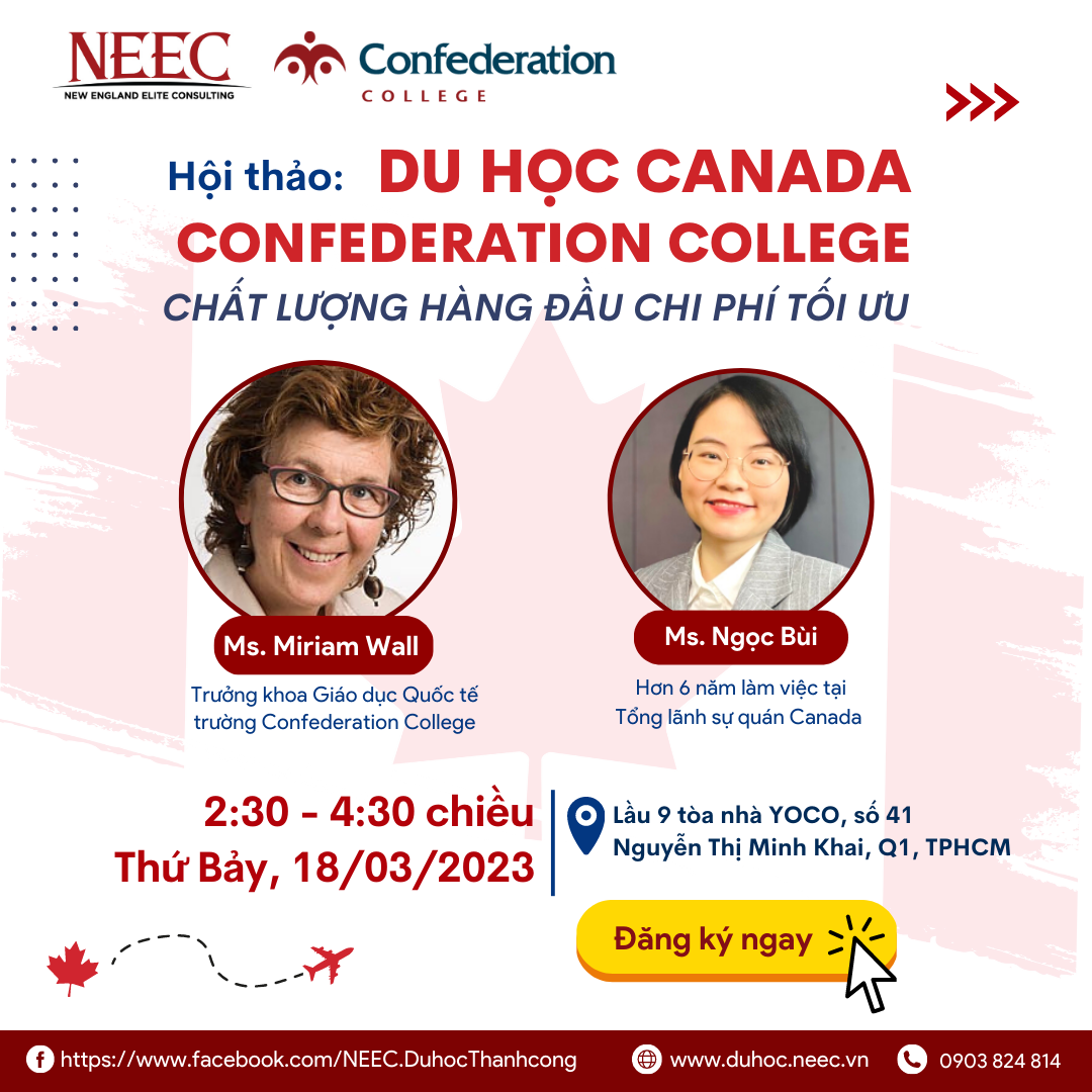 Du học & Định cư Canada 2023 chi phí tối ưu tại Confederation College Canada - Tư vấn du học NEEC